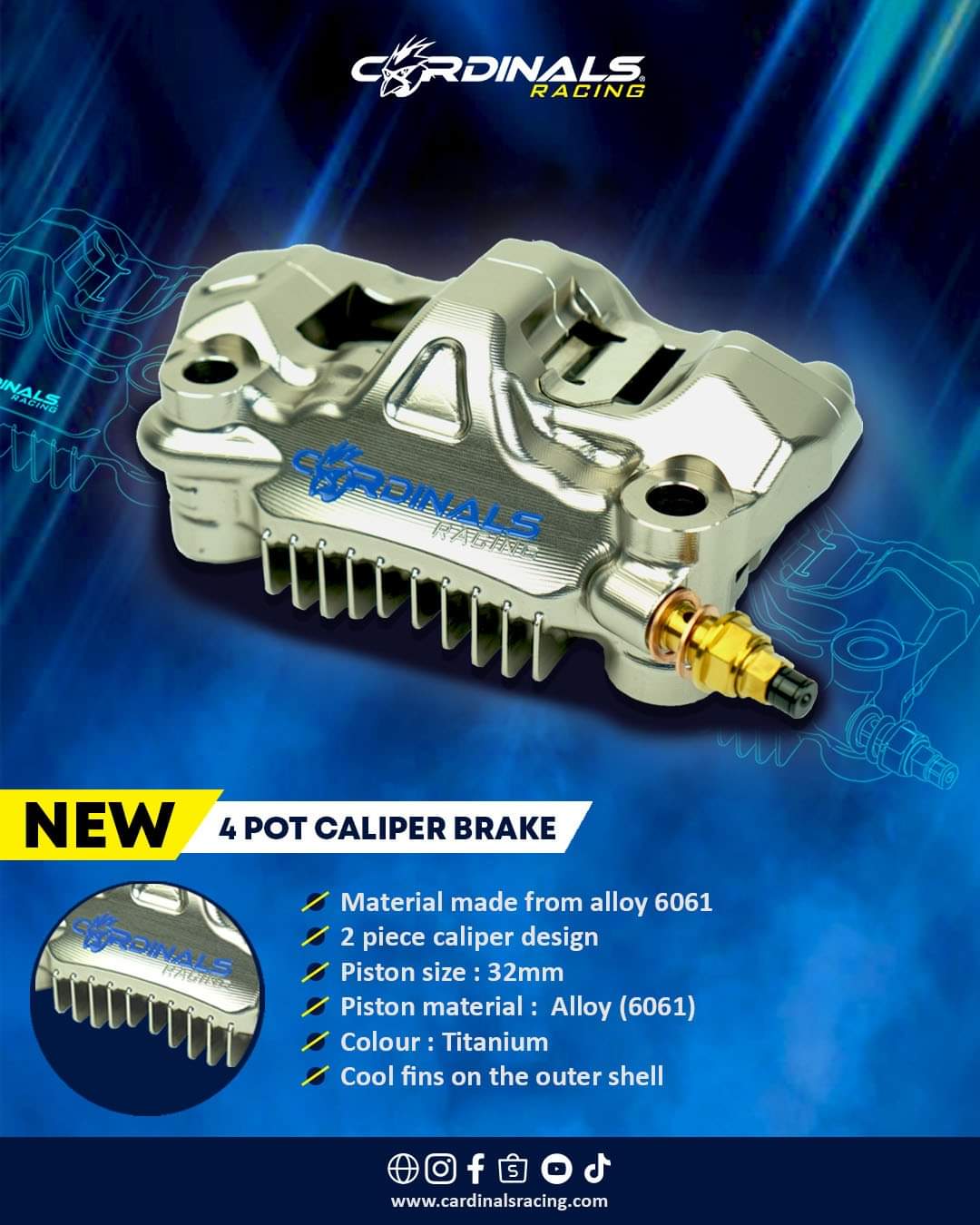 Cardinals racing 4Pot Caliper - Little Bike