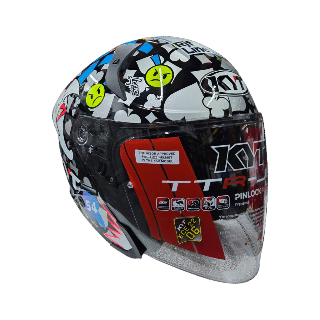 PSB Approved KYT TTR-JET Riccardo Rossi Double visor Sun visor ...