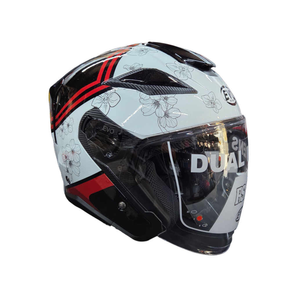 ECE 22.06 Motorcycle helmet EVO RS10 Sakura Black Pink - Little Bike