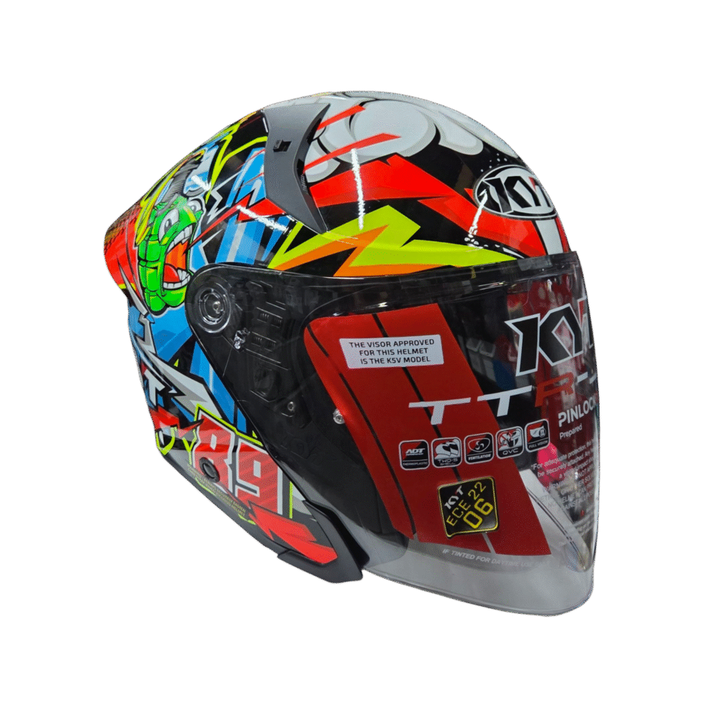 PSB Approved KYT TTR-JET Super Kip 2.0 Double visor Sun visor ...